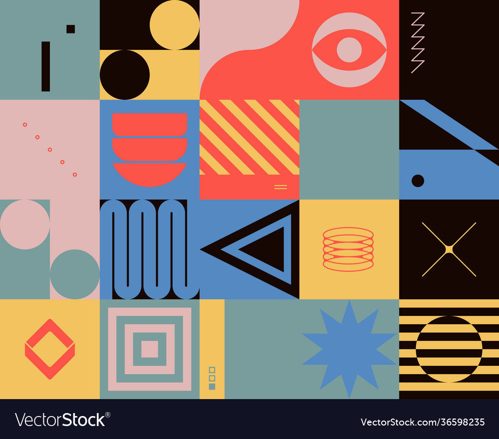 Retro future abstract pattern Royalty Free Vector Image