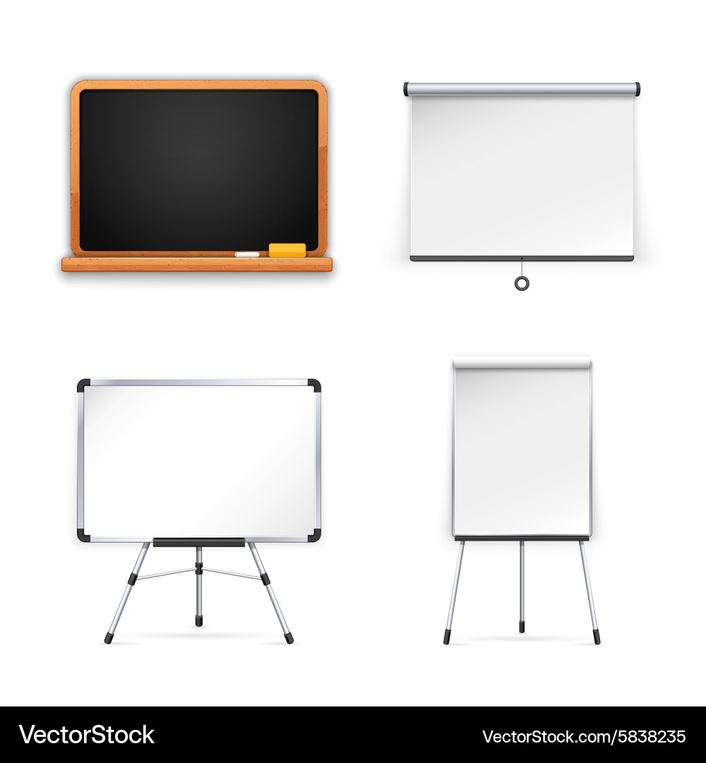 Set of boards for presentation Royalty Free Vector Image