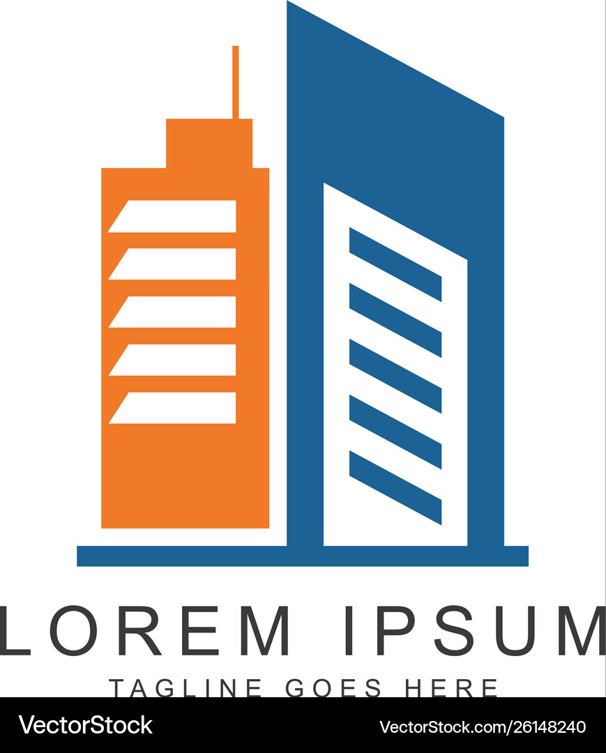 Building logo template Royalty Free Vector Image