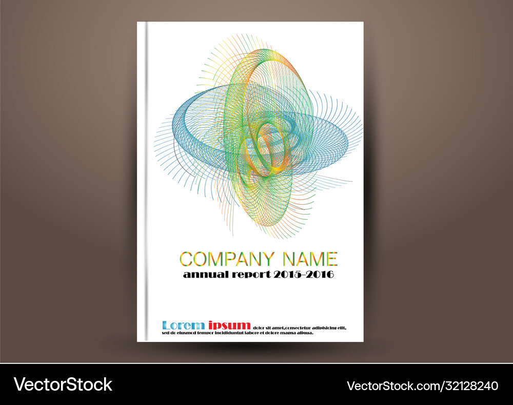 Business report cover abstract template Royalty Free Vector