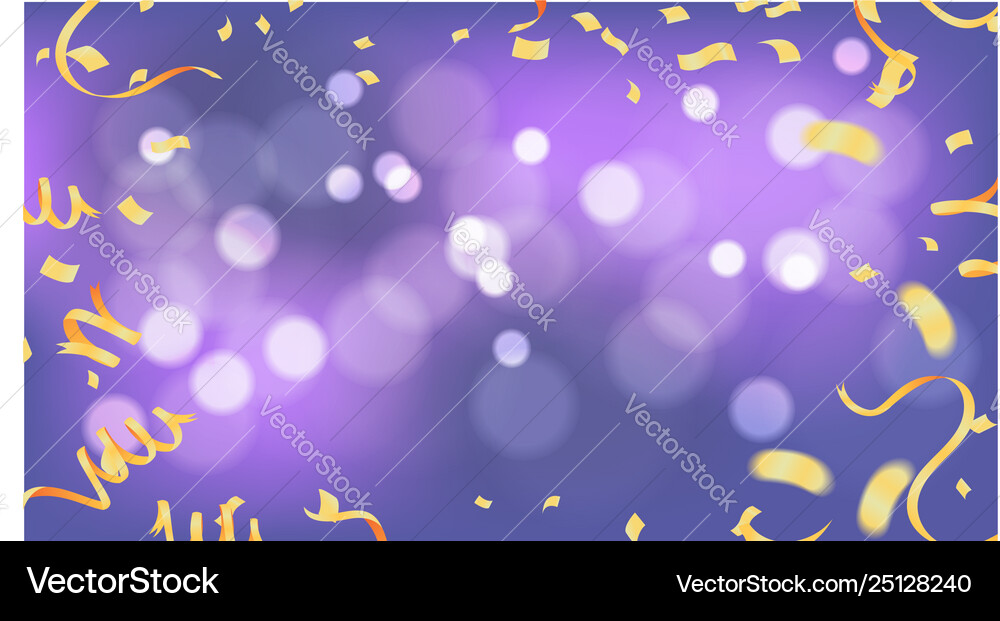Confetti and gold ribbons celebration Royalty Free Vector