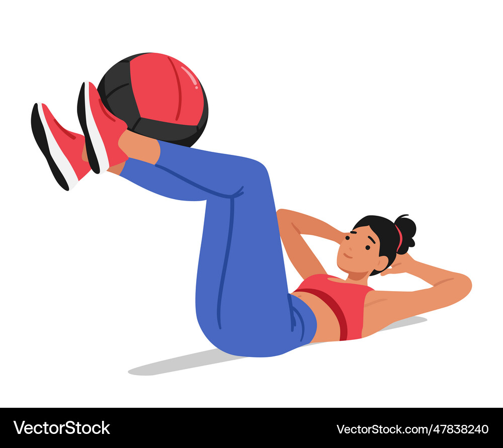 Fit woman performing leg press exercise Royalty Free Vector