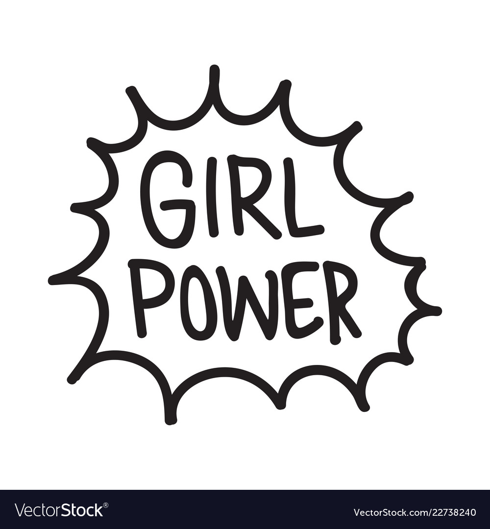 Grl pwr short quote girl power cute hand drawing Vector Image Grl pwr short quote girl power cute hand drawing Vector Image