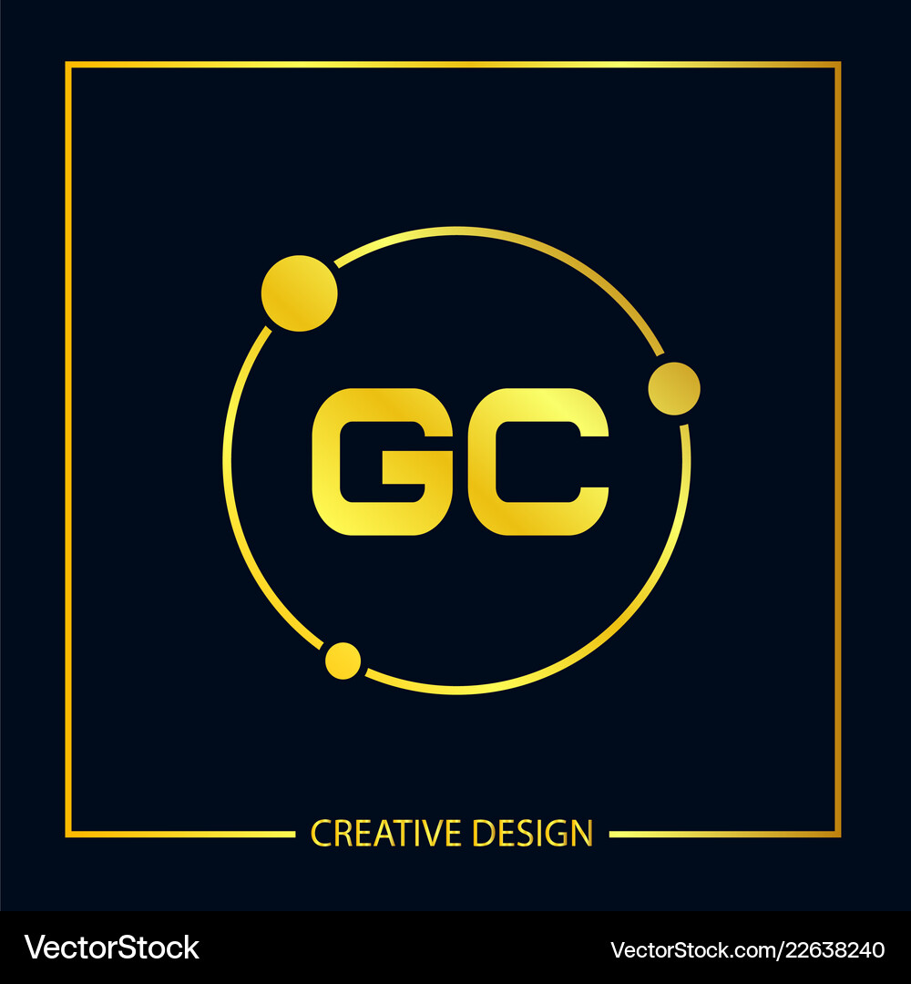 Initial letter gc logo template design Royalty Free Vector