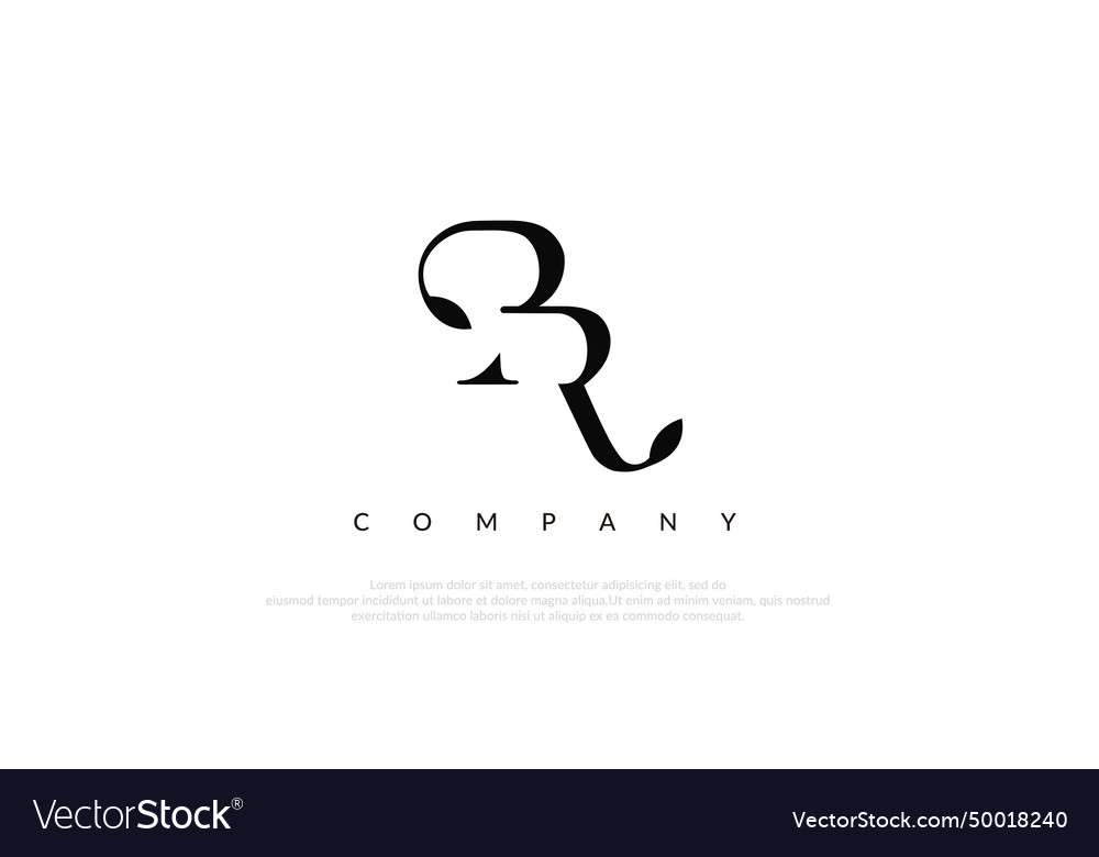 Initial pr logo design Royalty Free Vector Image