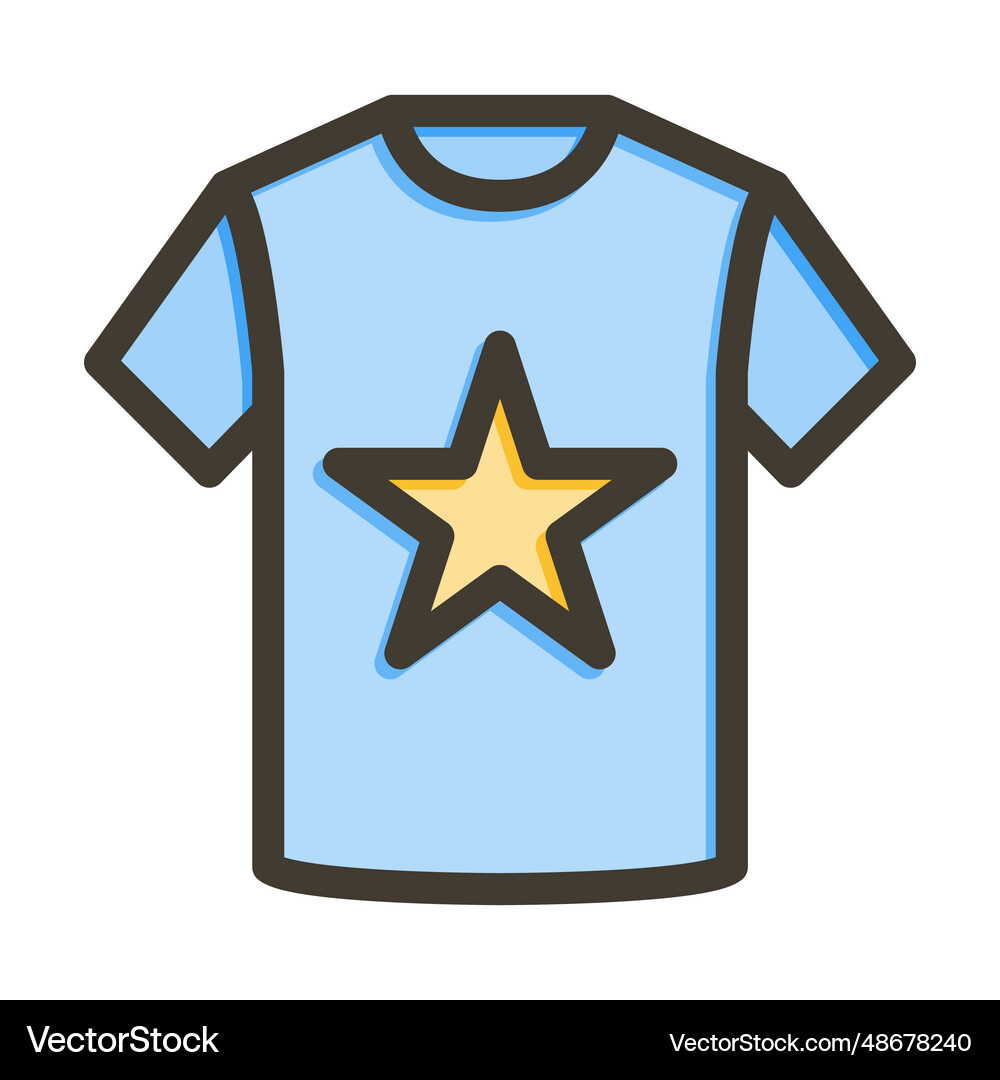 Merchandise thick line filled colors icon for Vector Image
