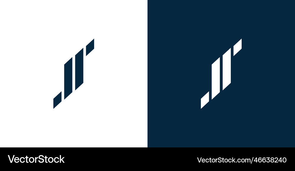 Modern and strong letter jr initials logo design Vector Image