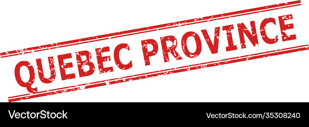 Quebec province watermark with grunge texture Vector Image