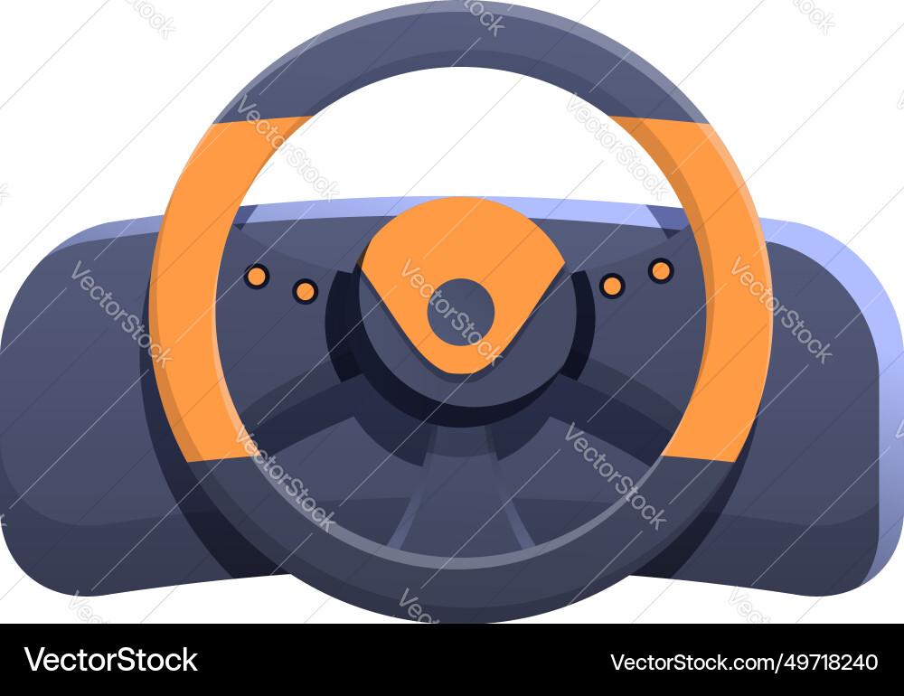 Racing gaming pad icon cartoon control Royalty Free Vector