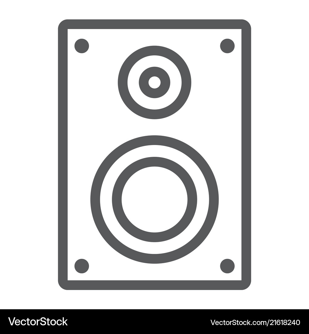 Sound speaker line icon electronic and digital Vector Image