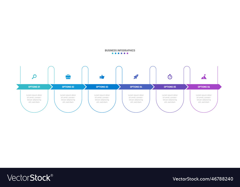 Timeline infographic with infochart modern Vector Image