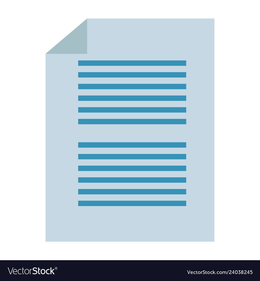 Document isolated icon Royalty Free Vector Image