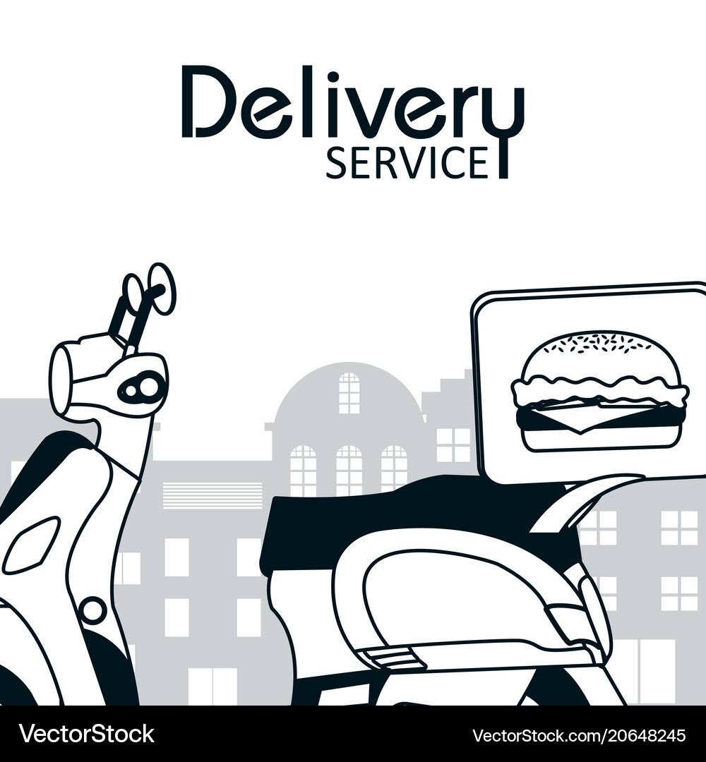 Food delivery service Royalty Free Vector Image