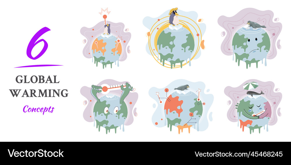 Global warming high temperature and hot weather Vector Image