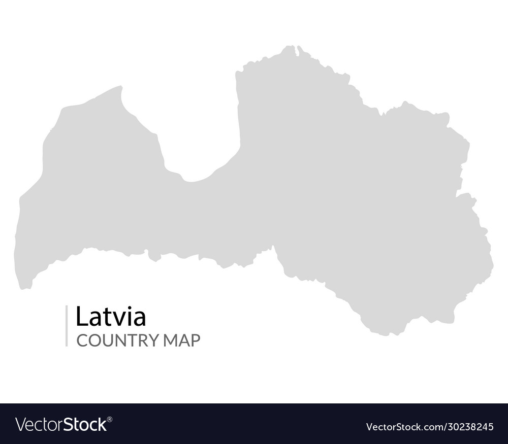 Latvia map contour europe latvian baltic Vector Image