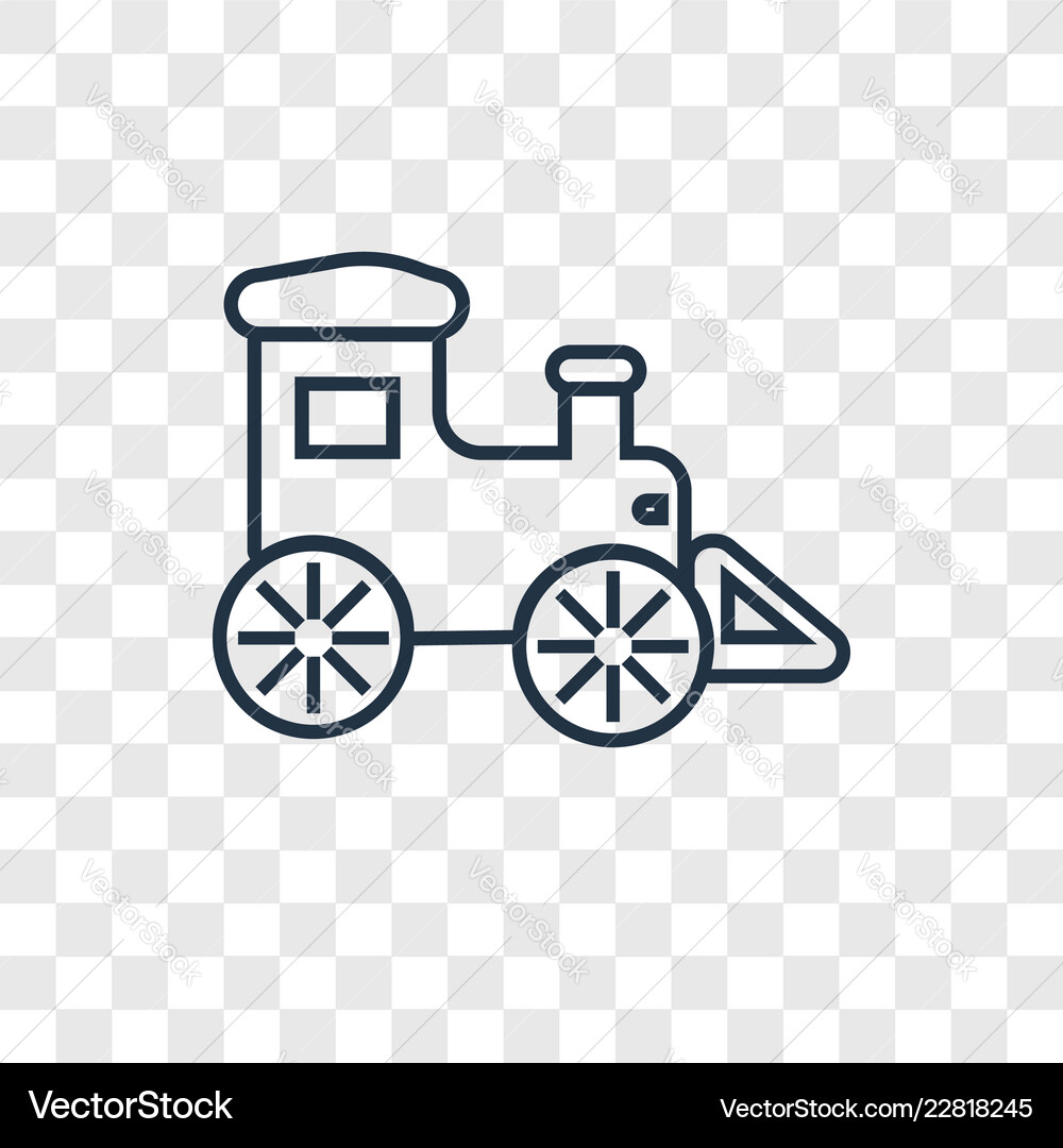 Locomotive concept linear icon isolated Royalty Free Vector