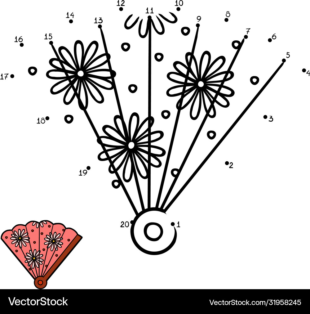 Numbers game for children fan Royalty Free Vector Image