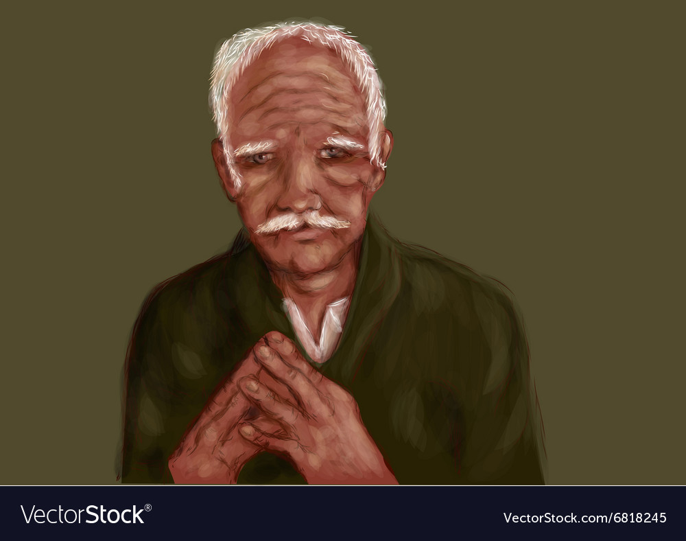 Old man Royalty Free Vector Image - VectorStock