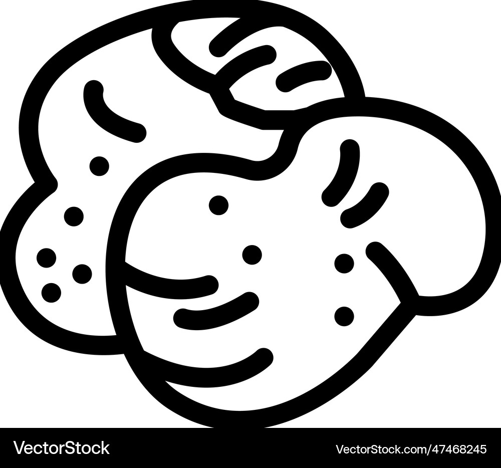 Popcorn food snack line icon Royalty Free Vector Image
