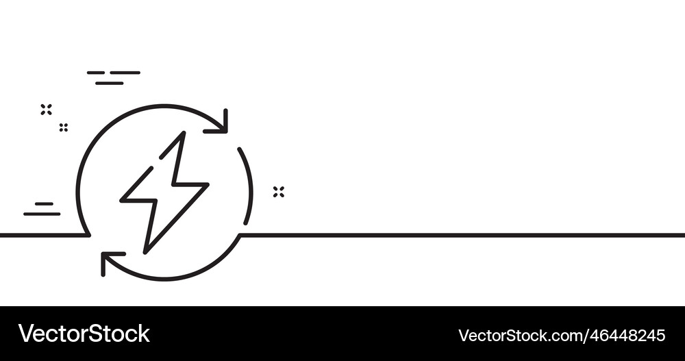 Renewable power line icon update electric energy Vector Image