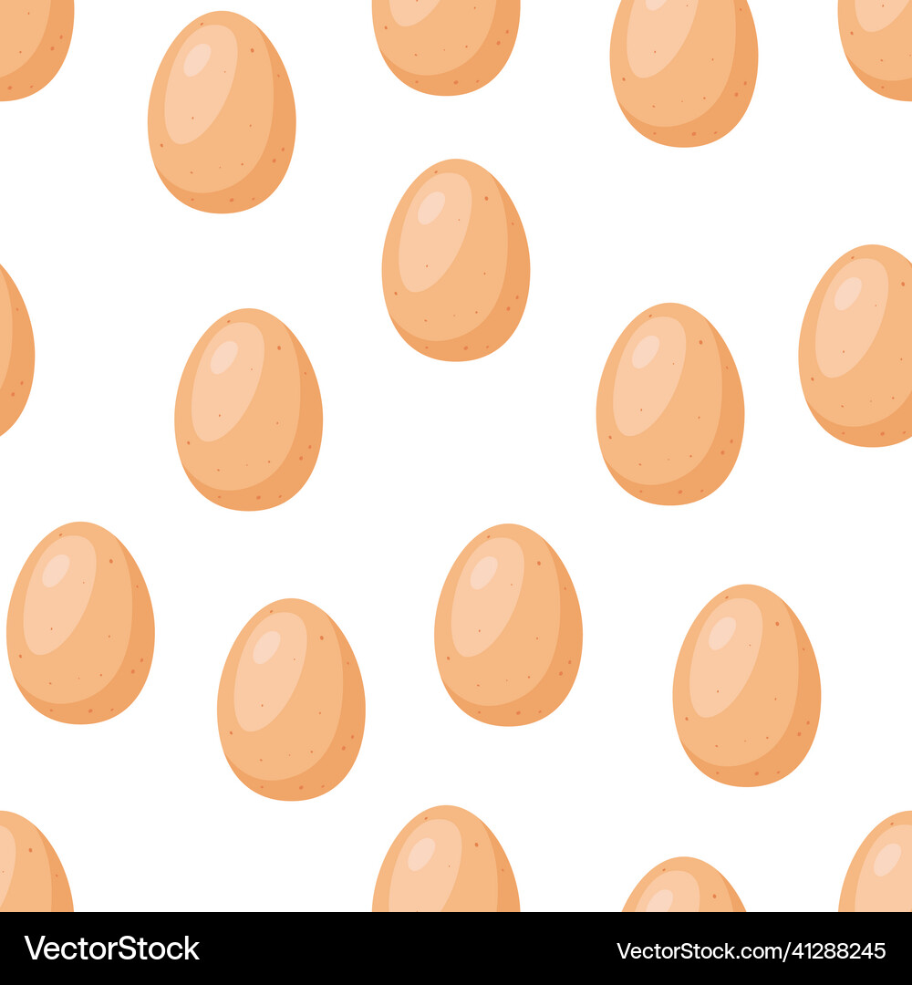 Seamless pattern with chicken egg images for food Vector Image