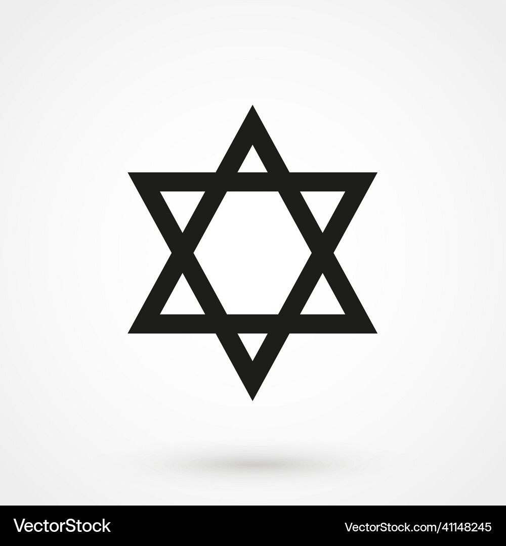 Star of david icon Royalty Free Vector Image - VectorStock