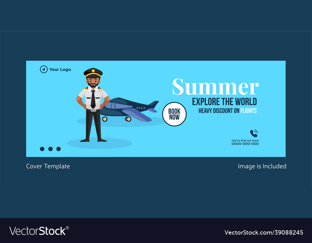 Summer cover page design Royalty Free Vector Image