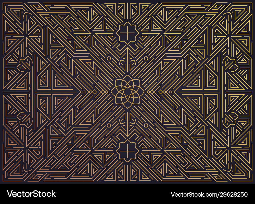 Abstract golden background with arabic Royalty Free Vector