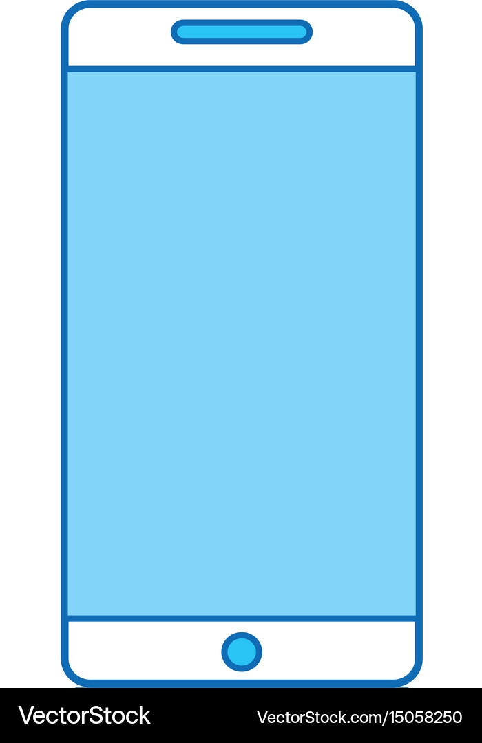 Blue icon cellhphone cartoon Royalty Free Vector Image