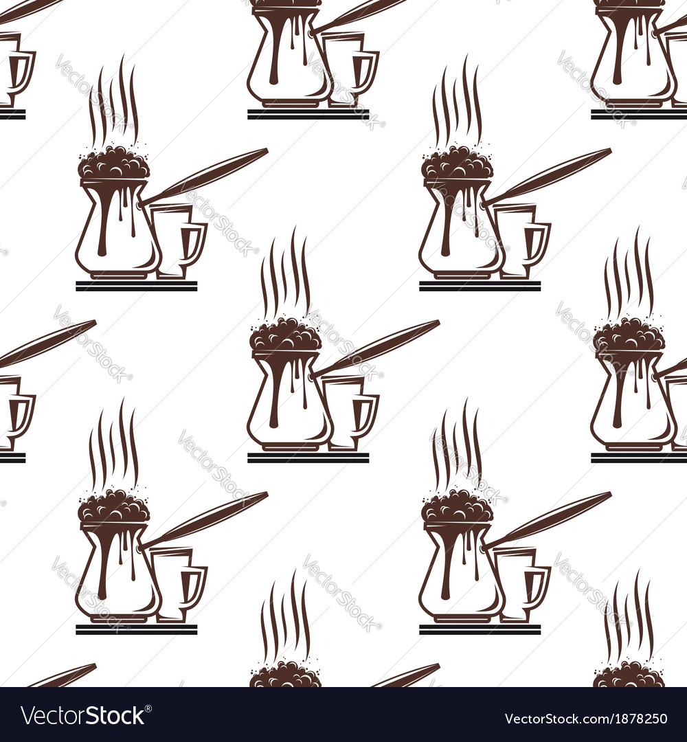 Coffee seamless pattern Royalty Free Vector Image