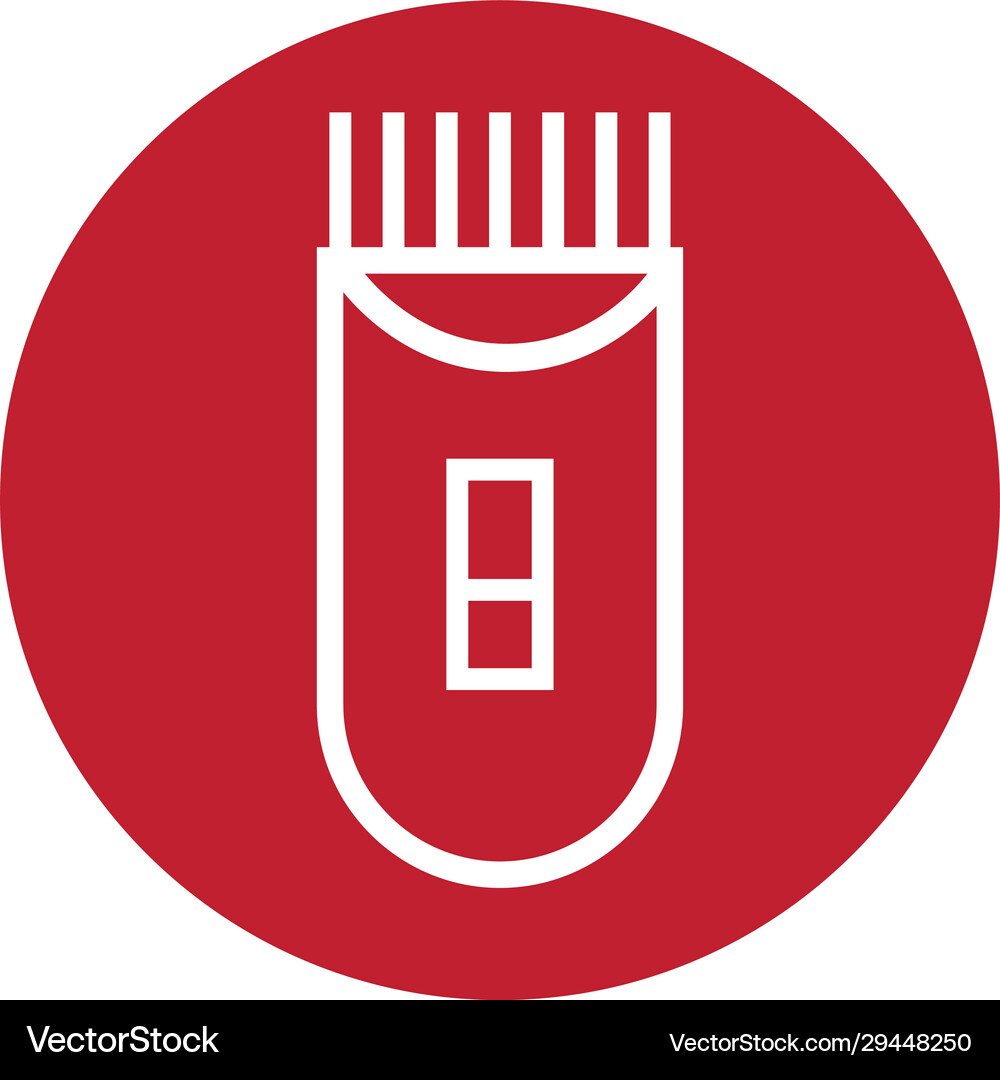 Electric shaving machine barber block style Vector Image