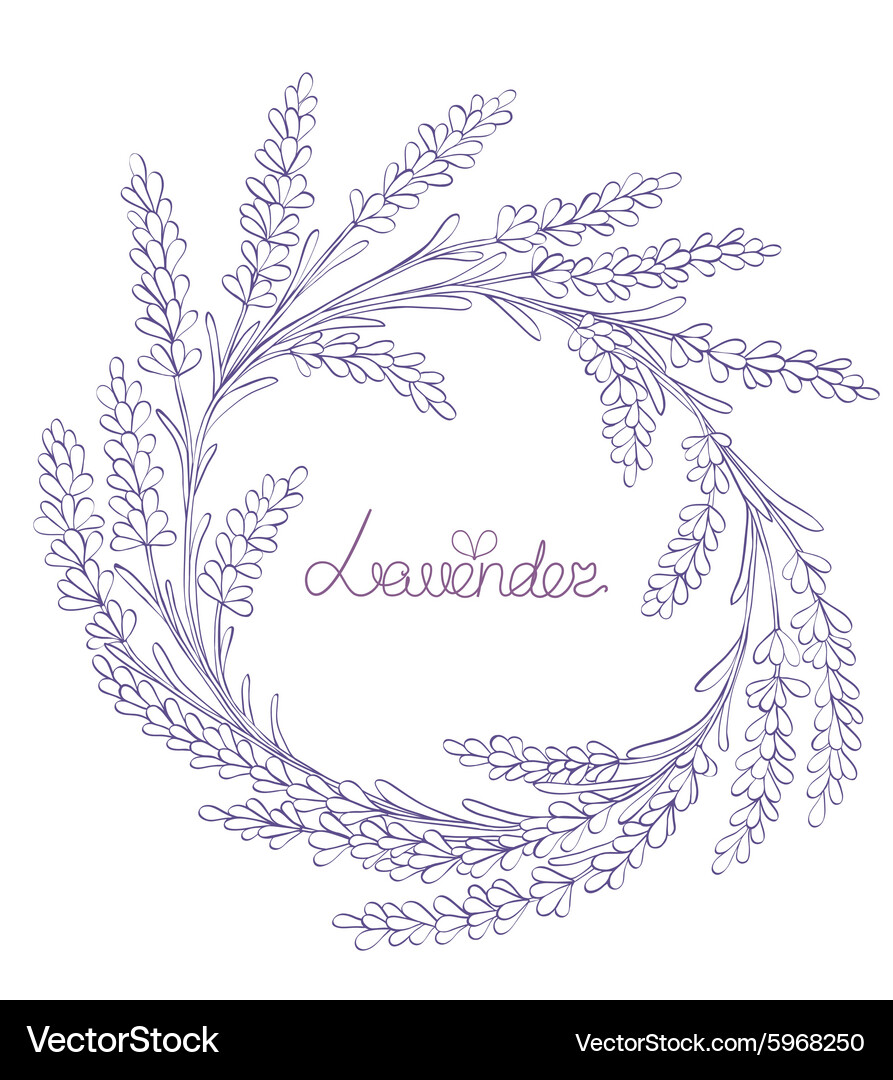 Floral hand-drawn garland Royalty Free Vector Image