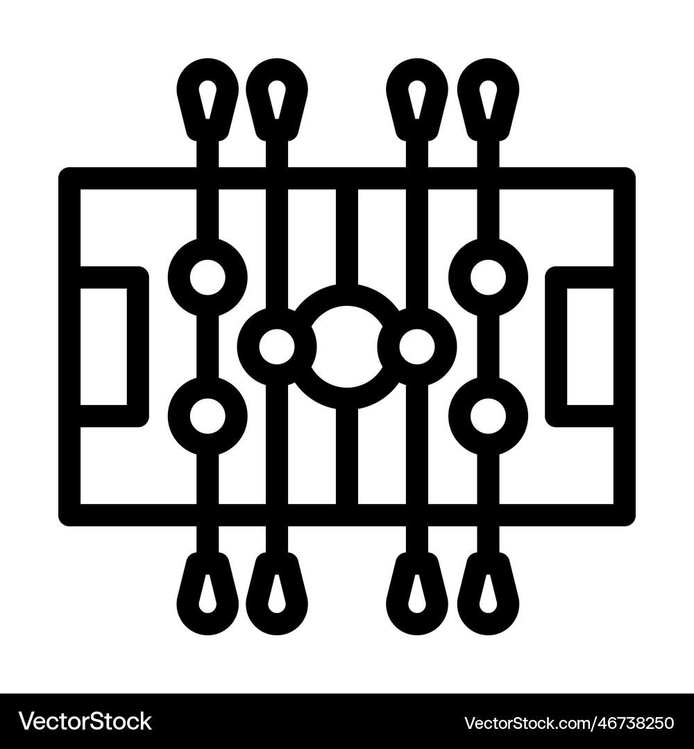 Foosball thick line icon for personal Royalty Free Vector