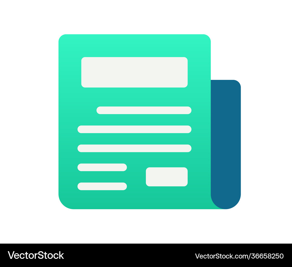 Newspaper magazine single isolated icon Royalty Free Vector