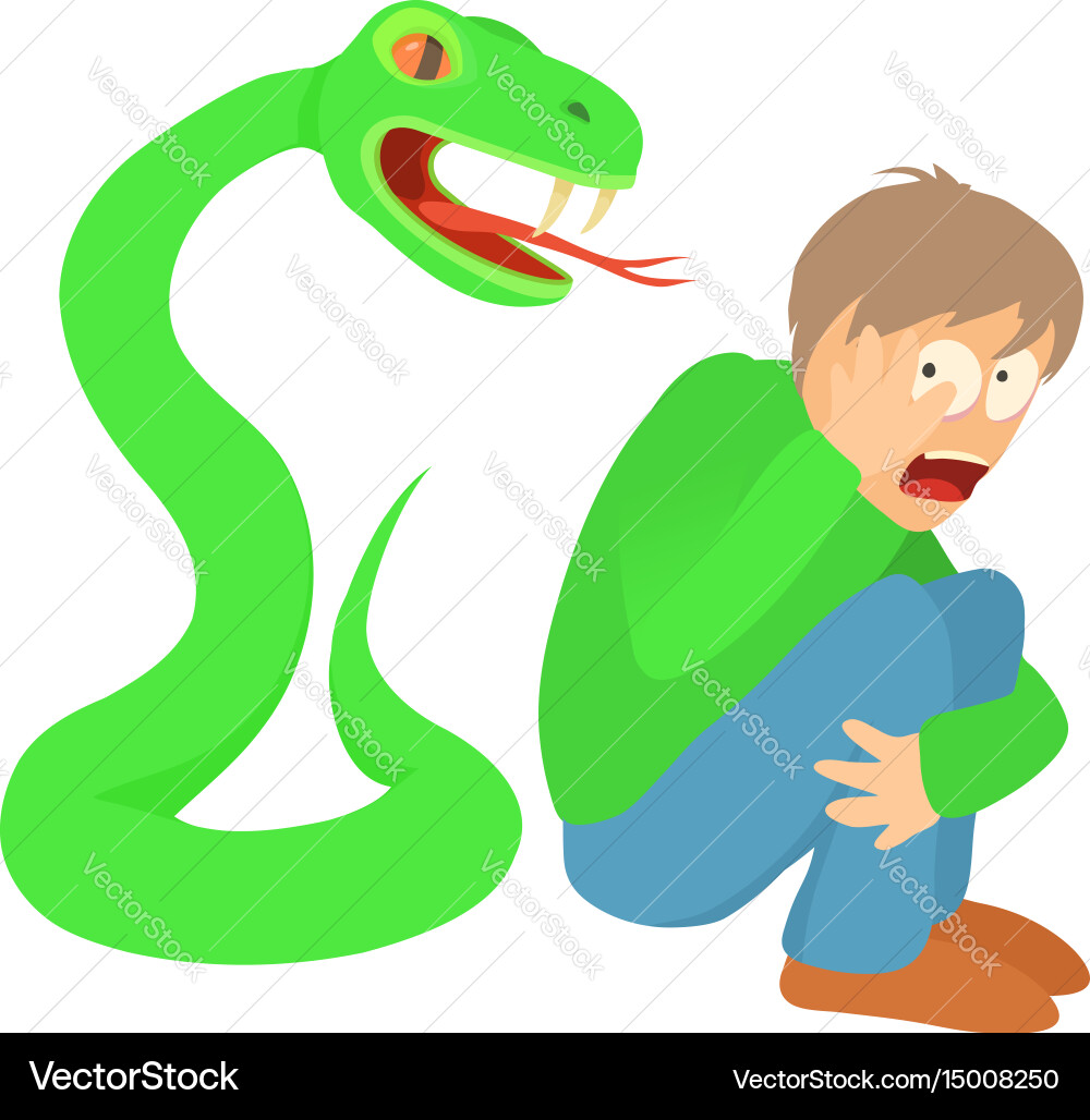 Phlegmophobia concept cartoon Royalty Free Vector Image