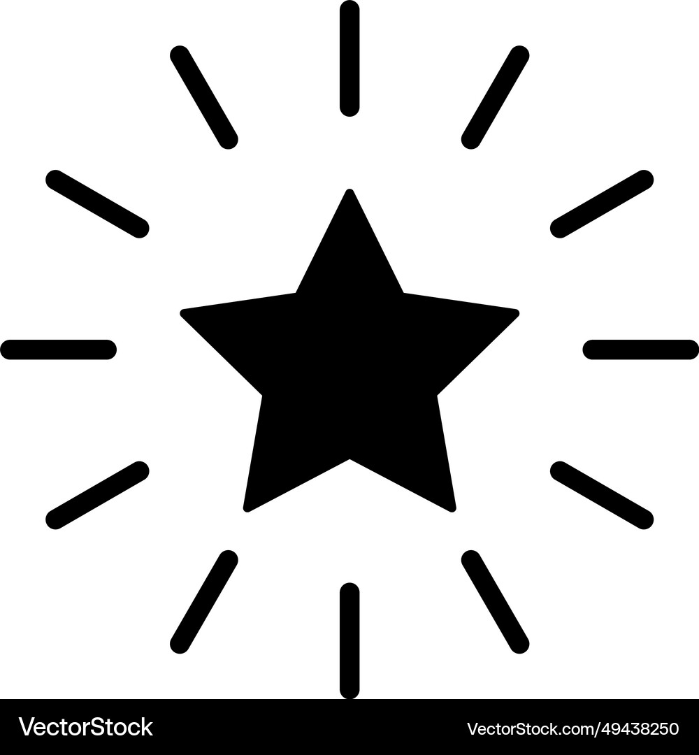 Shining star icon isolated on white background Vector Image