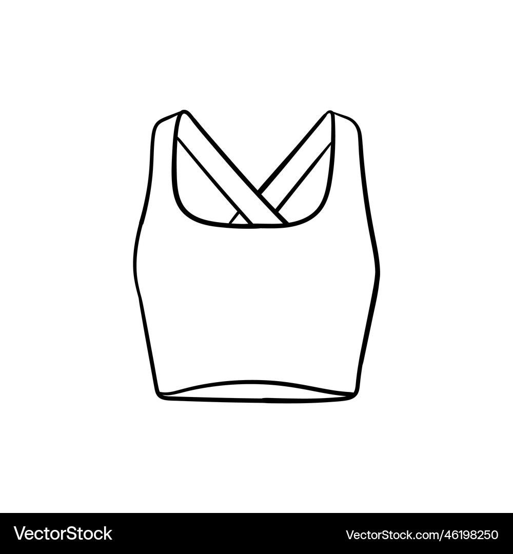 Women bra simple line design Royalty Free Vector Image