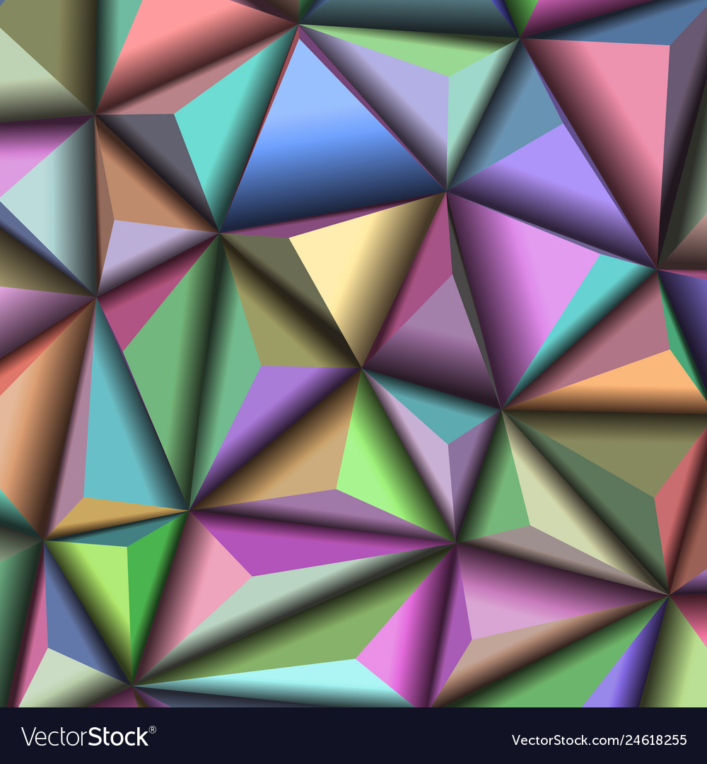 Abstract 3d Geometric Polygonal Triangle Pattern Vector Image