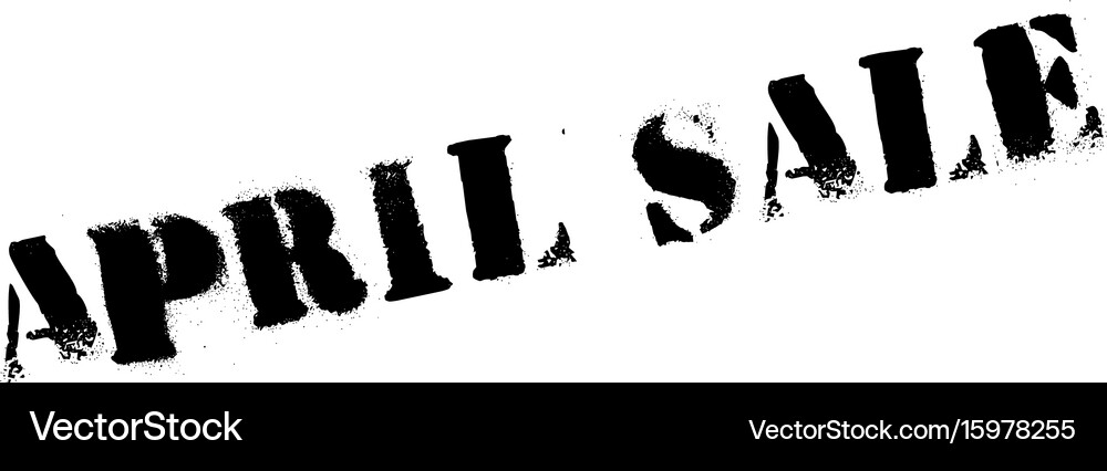 April sale rubber stamp Royalty Free Vector Image