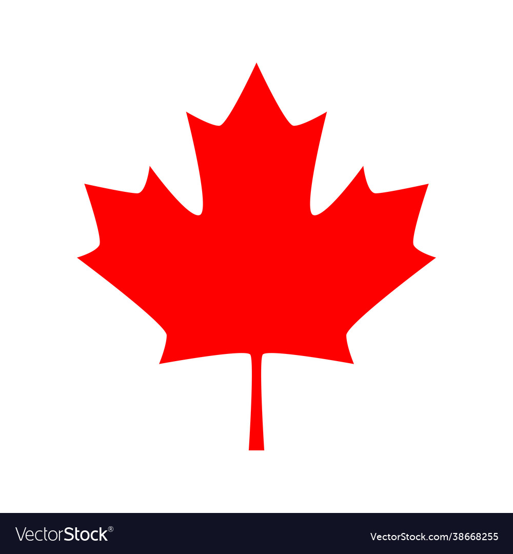 Canadian maple leaf icon red Royalty Free Vector Image