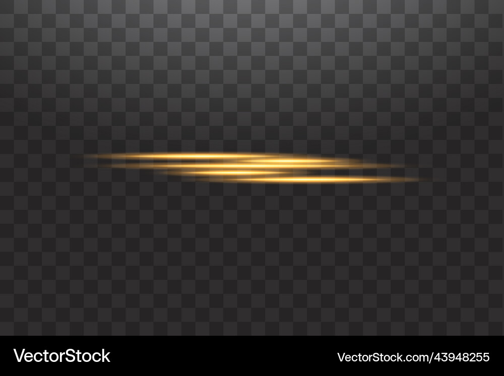 Glow isolated golden transparent effect lens Vector Image