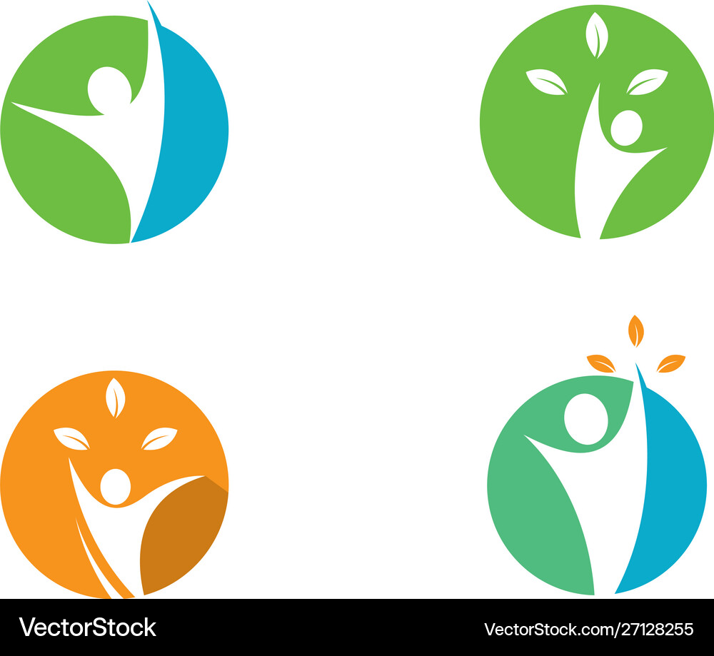 Human health symbol design Royalty Free Vector Image