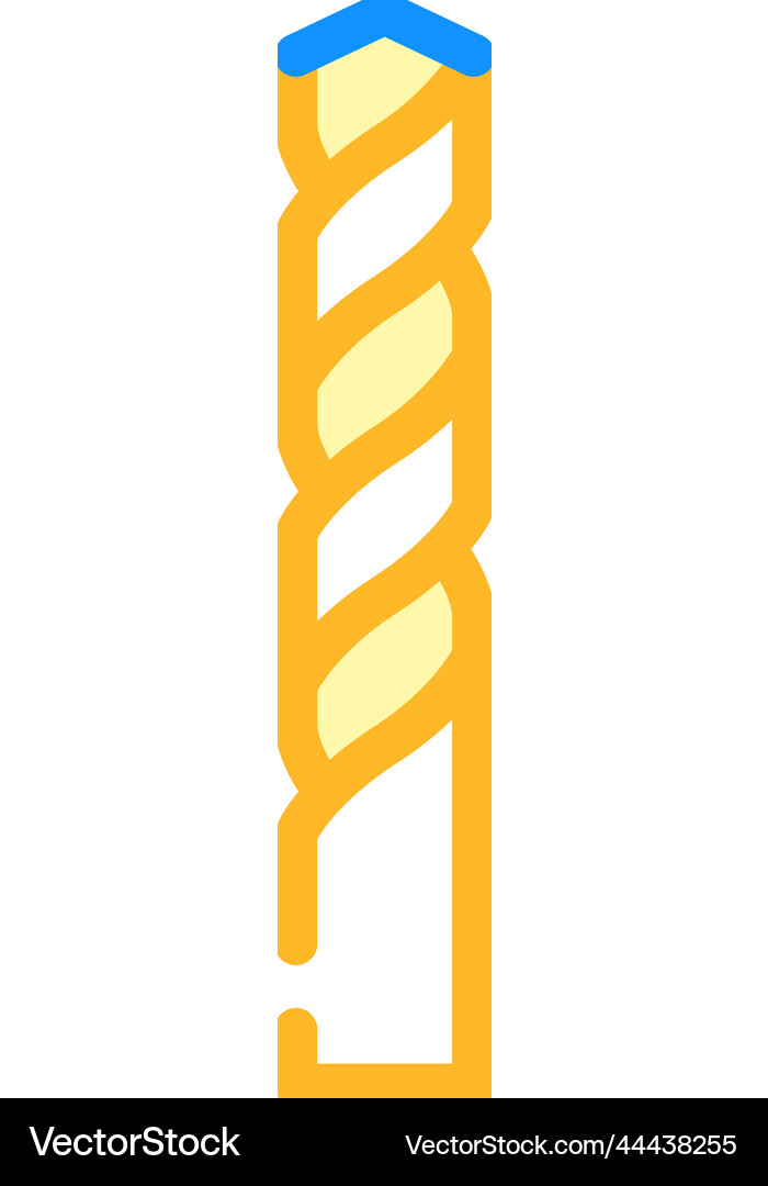 Twist drill bit color icon Royalty Free Vector Image
