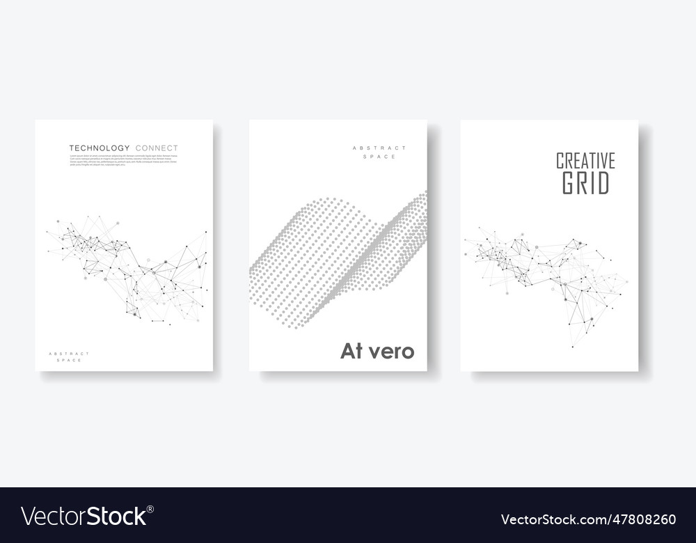 Atom Molecule Connection Abstract Geometric Vector Image