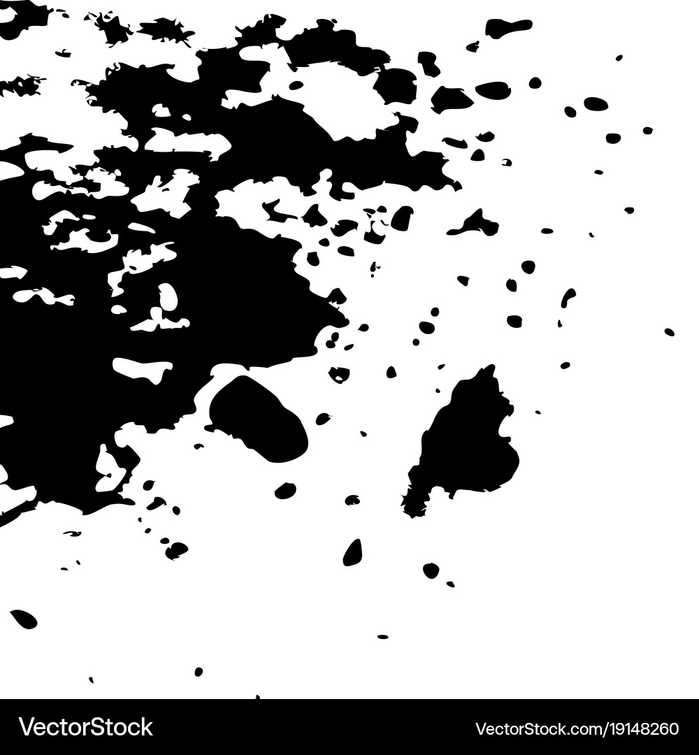 Black ink paint explosion splatter artistic cover Vector Image