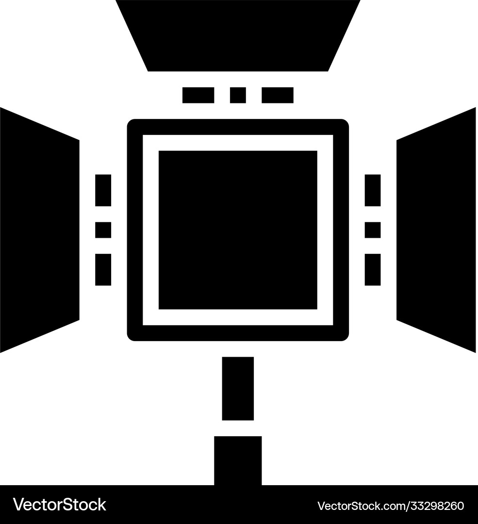 Lightbox photography equipment glyph icon Vector Image
