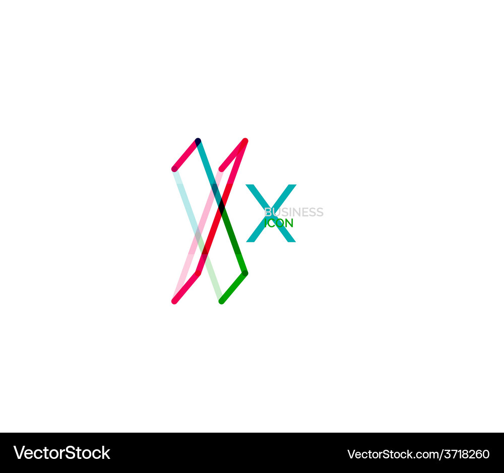 Minimal x font or letter logo design Royalty Free Vector