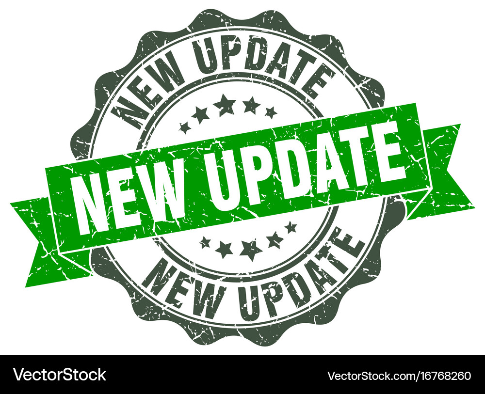 New update stamp sign seal Royalty Free Vector Image