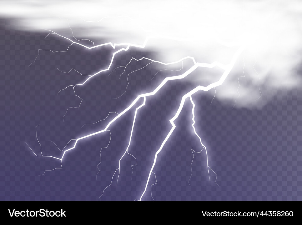 Set of lightning magical and bright light effect Vector Image