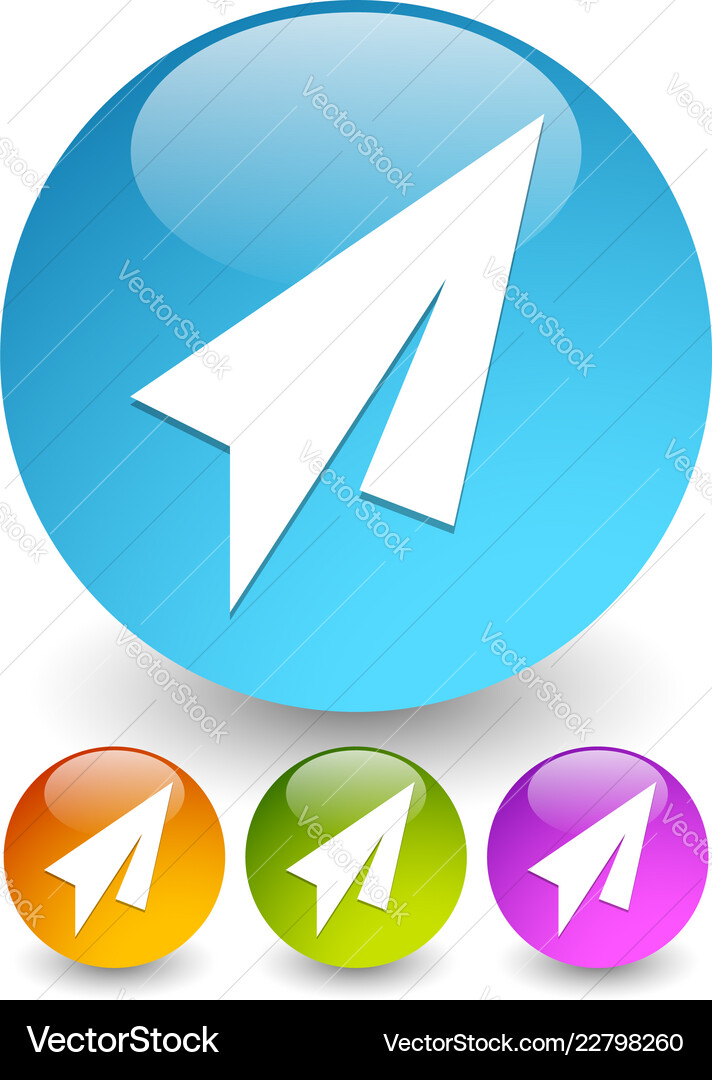 Simple stylish paper plane symbols Royalty Free Vector Image
